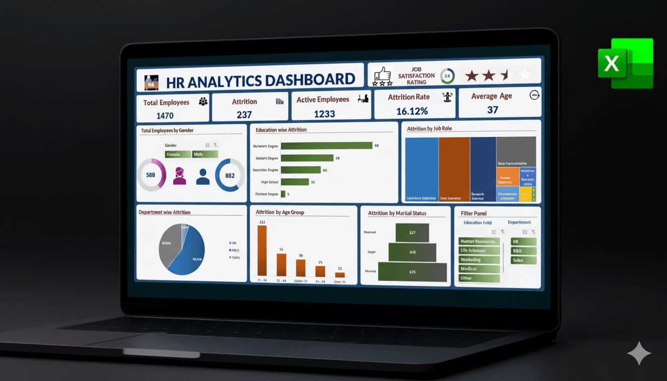 HR Analytics Excel Dashboard